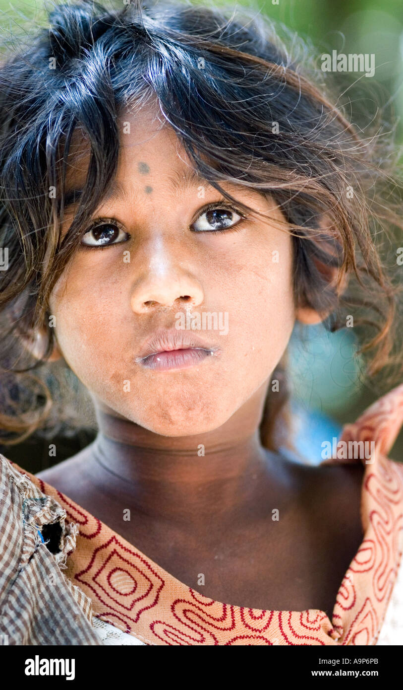 Young poor indian street girl Stock Photo - Alamy