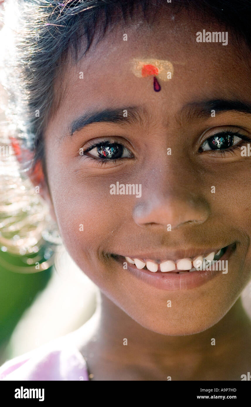 Happy smiling Indian child's face portrait Stock Photo - Alamy