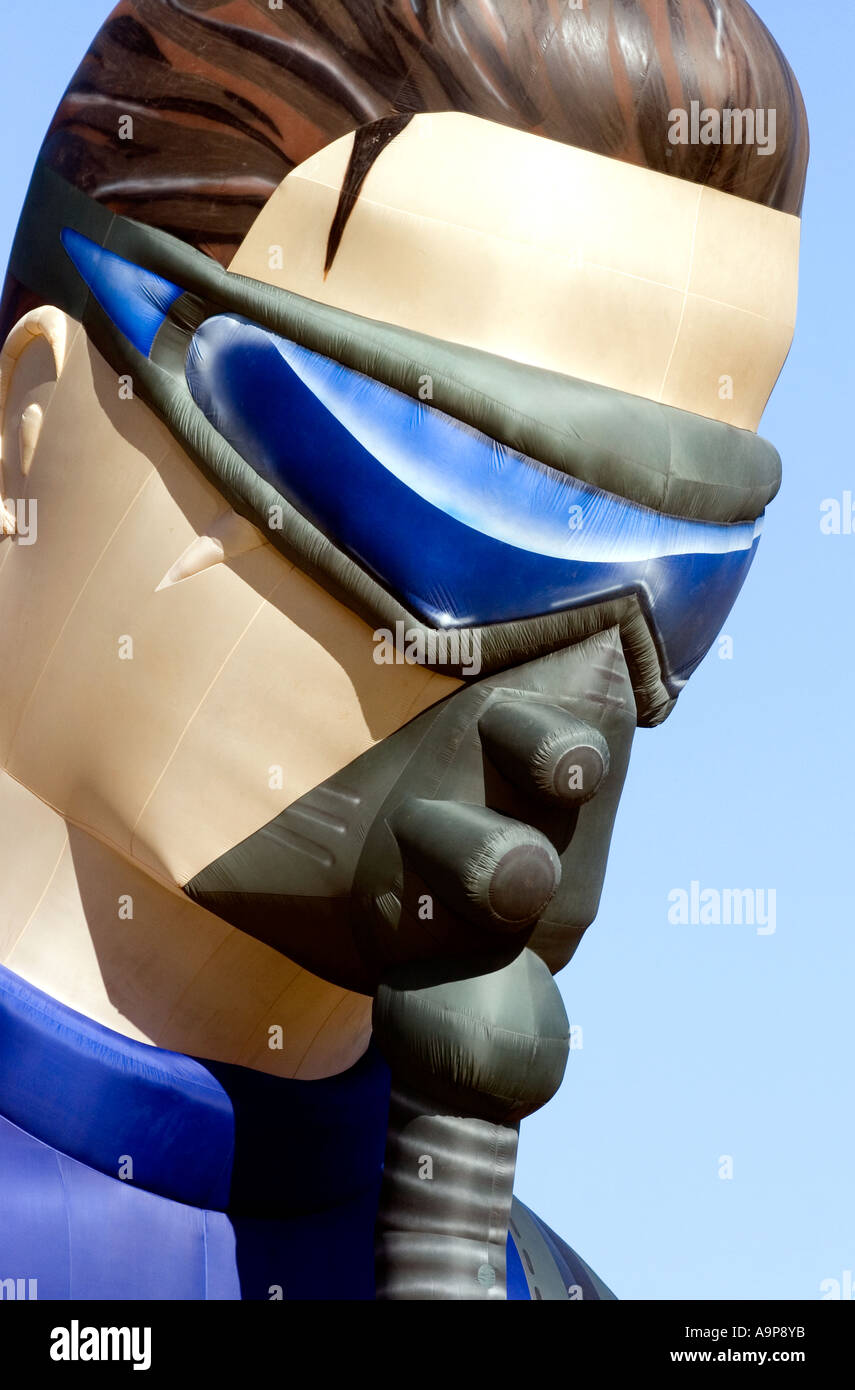 Action man hot air balloon at festival in England Stock Photo - Alamy