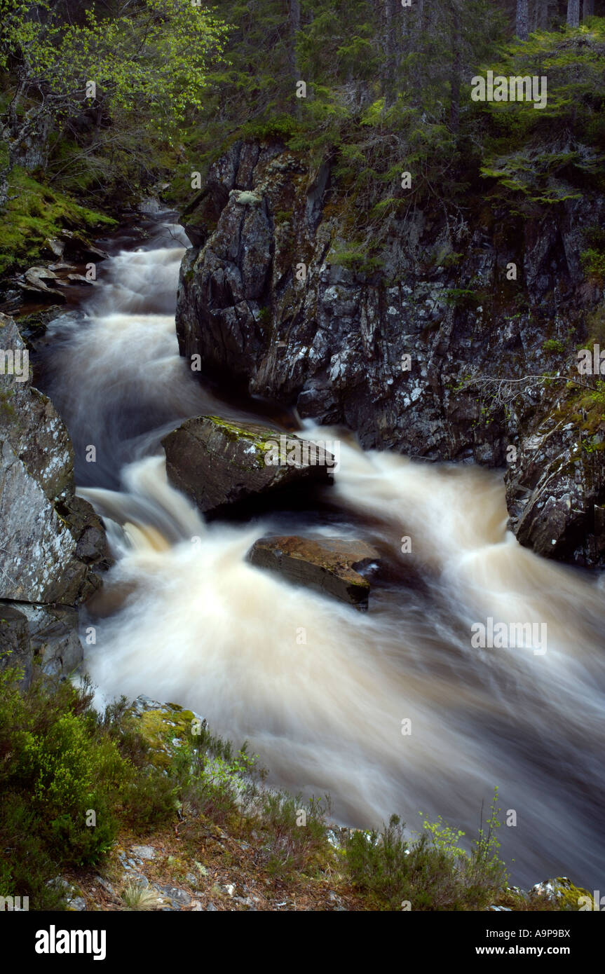glen strathmashie river pattack laggan highlands scotland Stock Photo ...