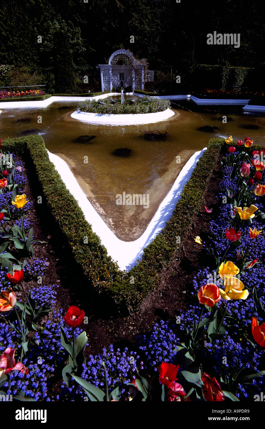 The Star Pond at Butchart Gardens near the Capital City of Victoria on ...