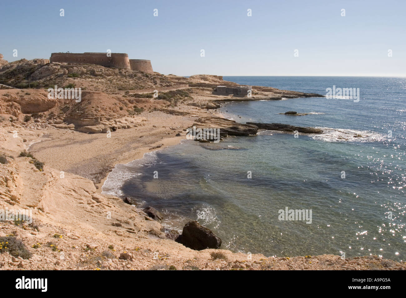 Castillo de San Ramon near Las Negras Cabo de Gata Almeria Andalucia ...