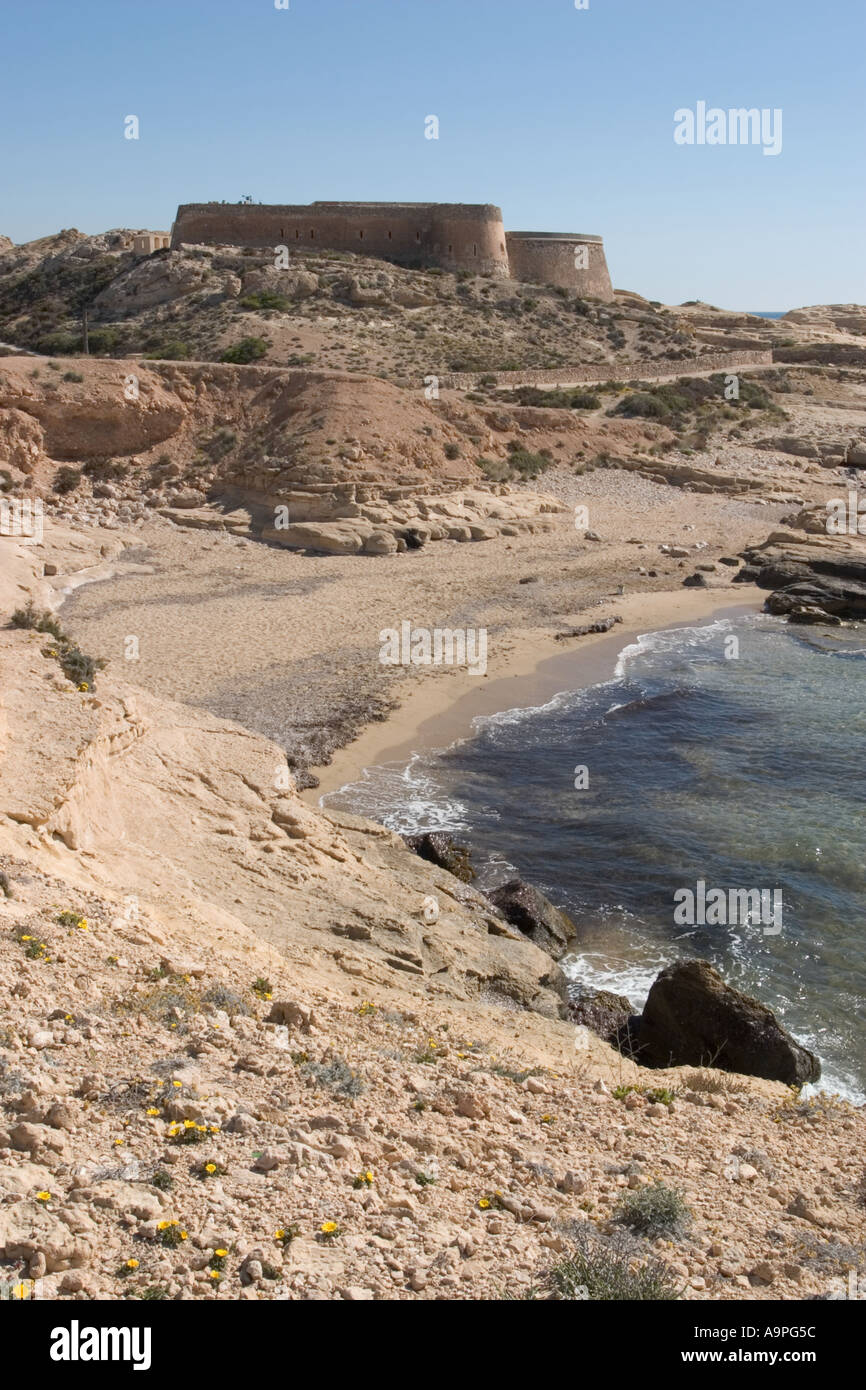 Castillo de San Ramon near Las Negras Cabo de Gata Almeria Andalucia ...