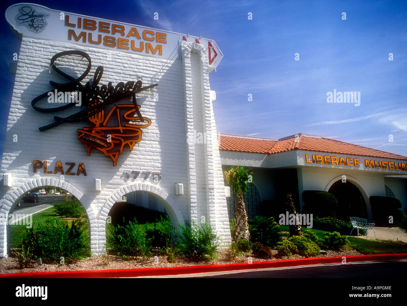 The entrance to the Liberace Museum in Las Vegas Nevada USA Stock Photo ...