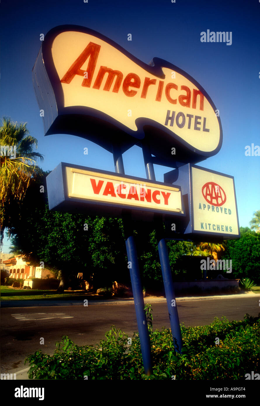 American Motel Sign in Los Angeles California USA Stock Photo - Alamy