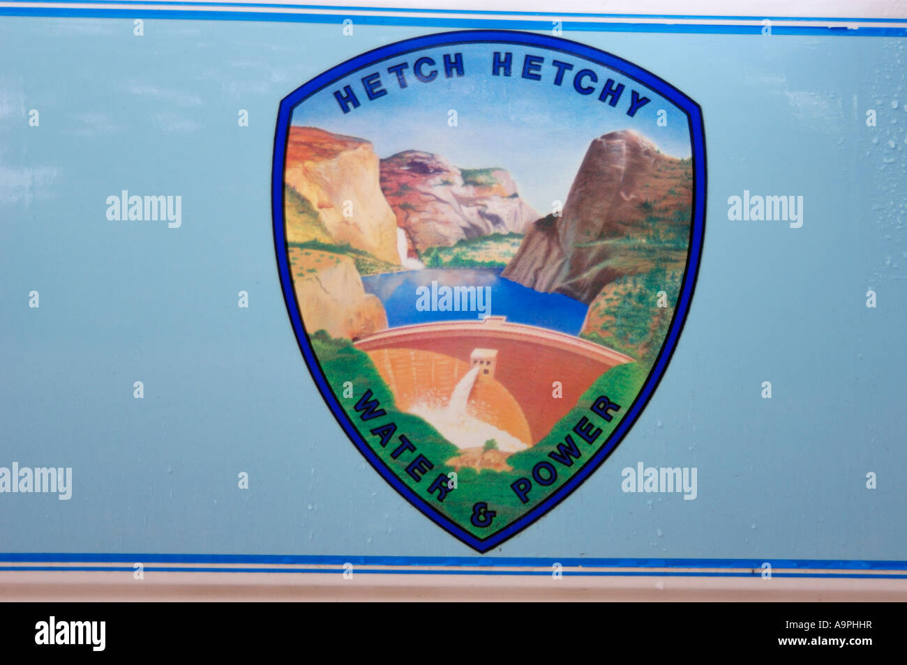 The Hetch Hetchy Water Power logo Yosemite National Park California USA ...