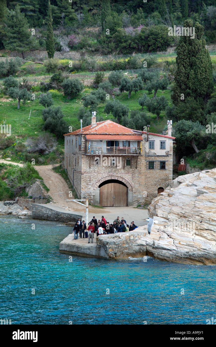 konstamonitou manastir Monastery mount mountain athos Greece Greek ...