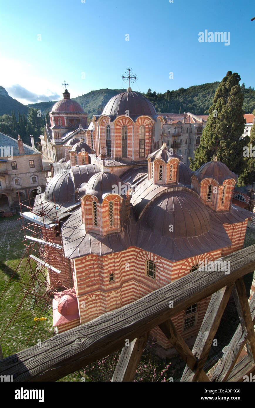Zografos mount athos Greece Greek orthodox Christian Monastery church ...