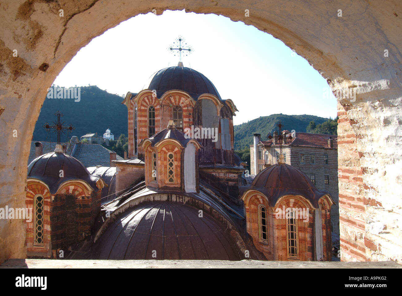 Zografos mount athos Greece Greek orthodox Christian Monastery church ...