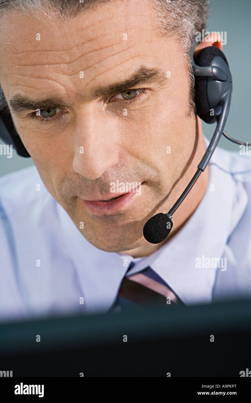 Telephonist using hi-res stock photography and images - Alamy