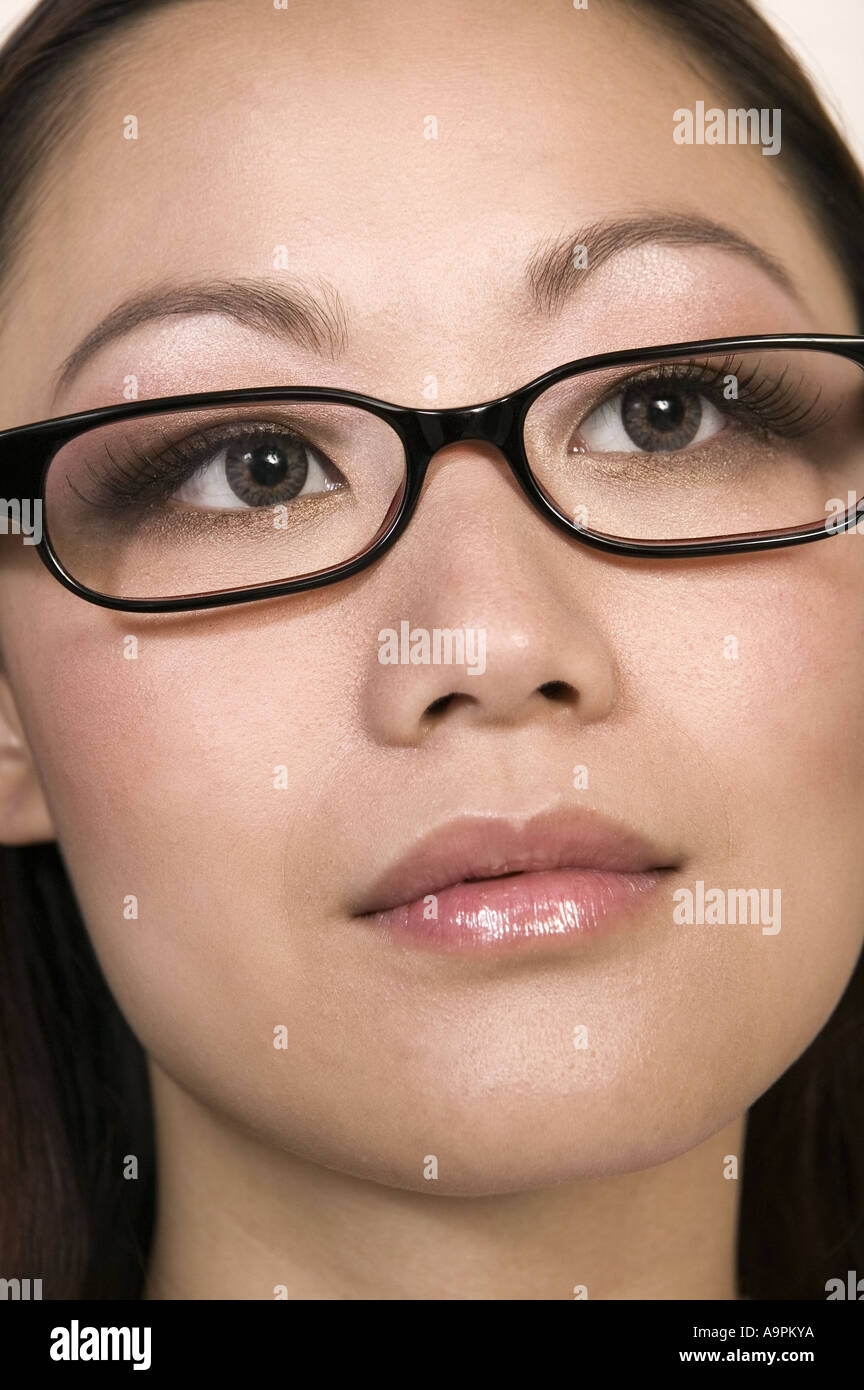 Female adult wearing glasses hi-res stock photography and images - Alamy