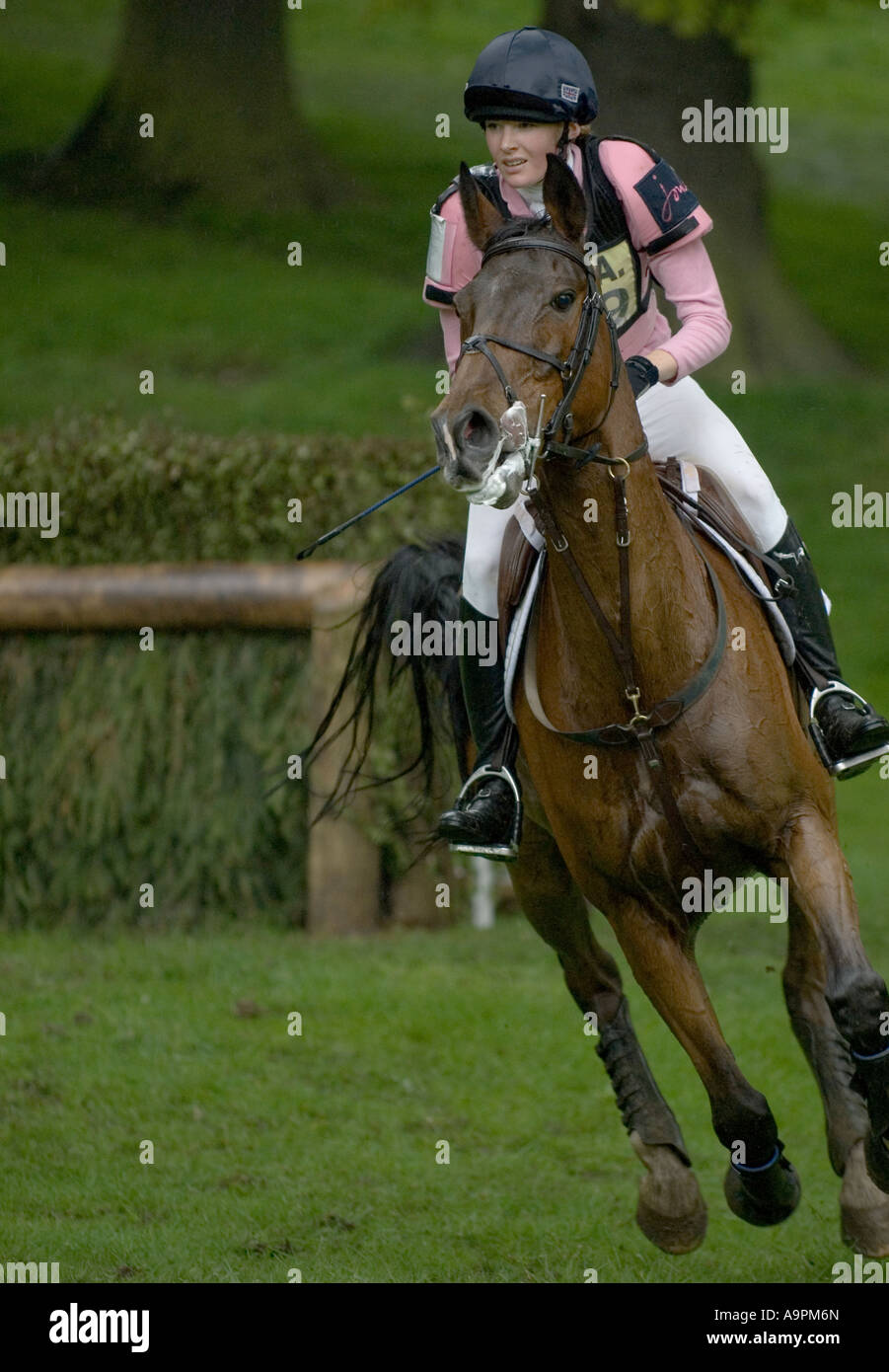 Three Day Event Rider Holly Wick Taking part in the Cross Country Phase ...