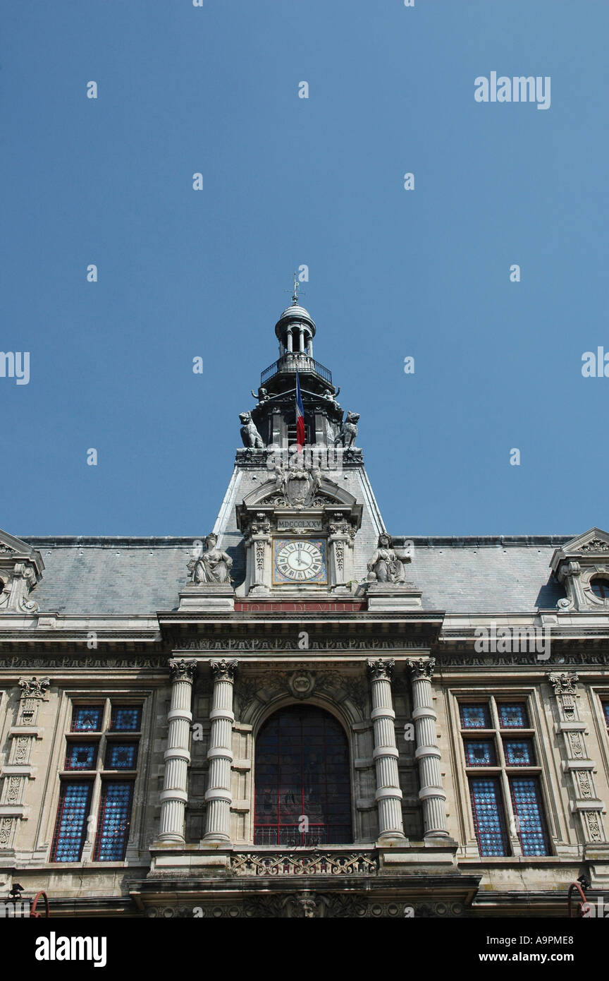 Old French Town Hall Stock Photo - Alamy