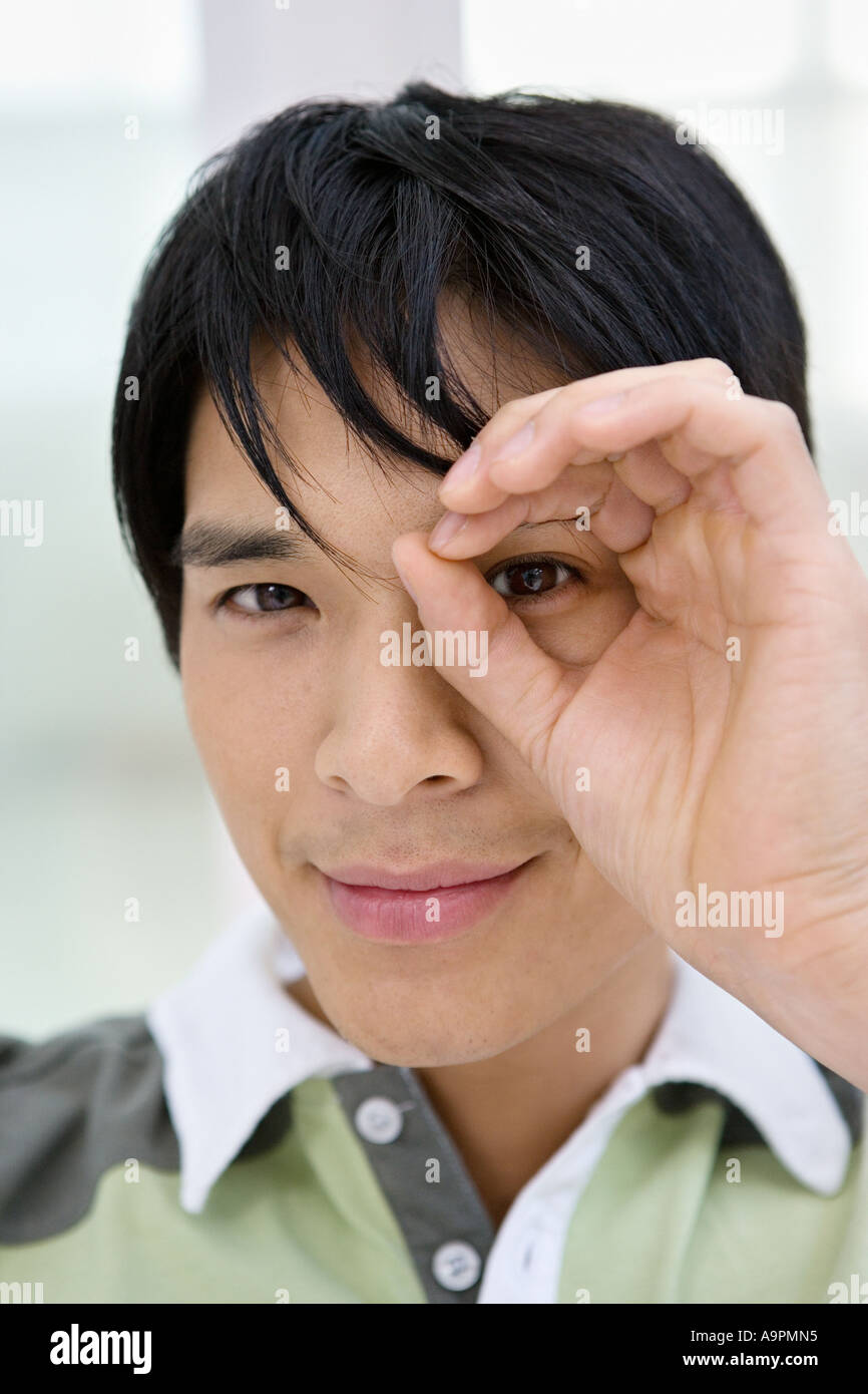 Asian eye hand circle hi-res stock photography and images - Alamy