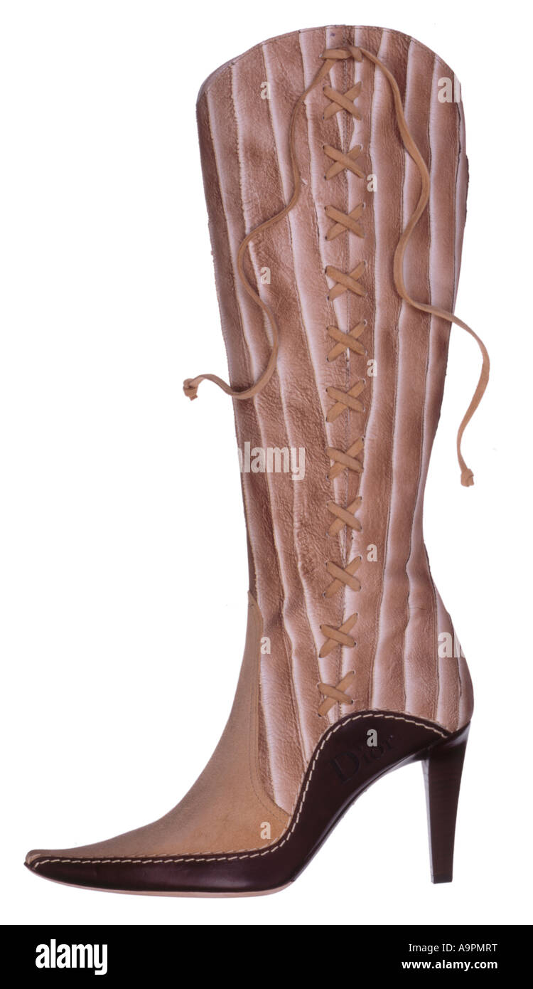 Woman's leather boot Stock Photo - Alamy