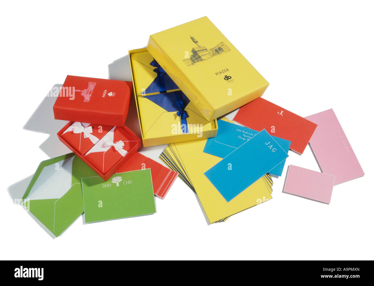 Selection of paper stationery Stock Photo - Alamy