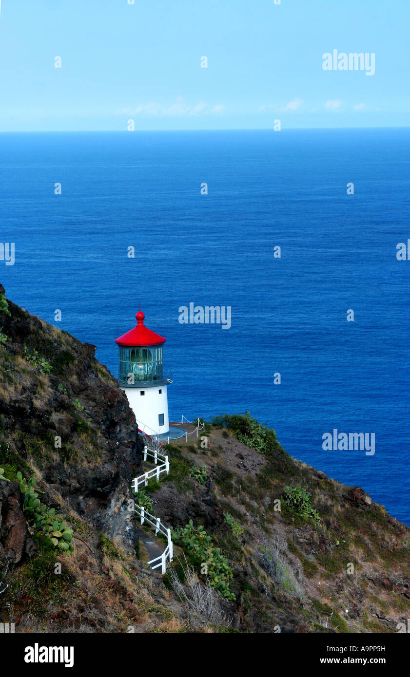 Makapu'u lighthouse on Oahu Hawaii Stock Photo - Alamy