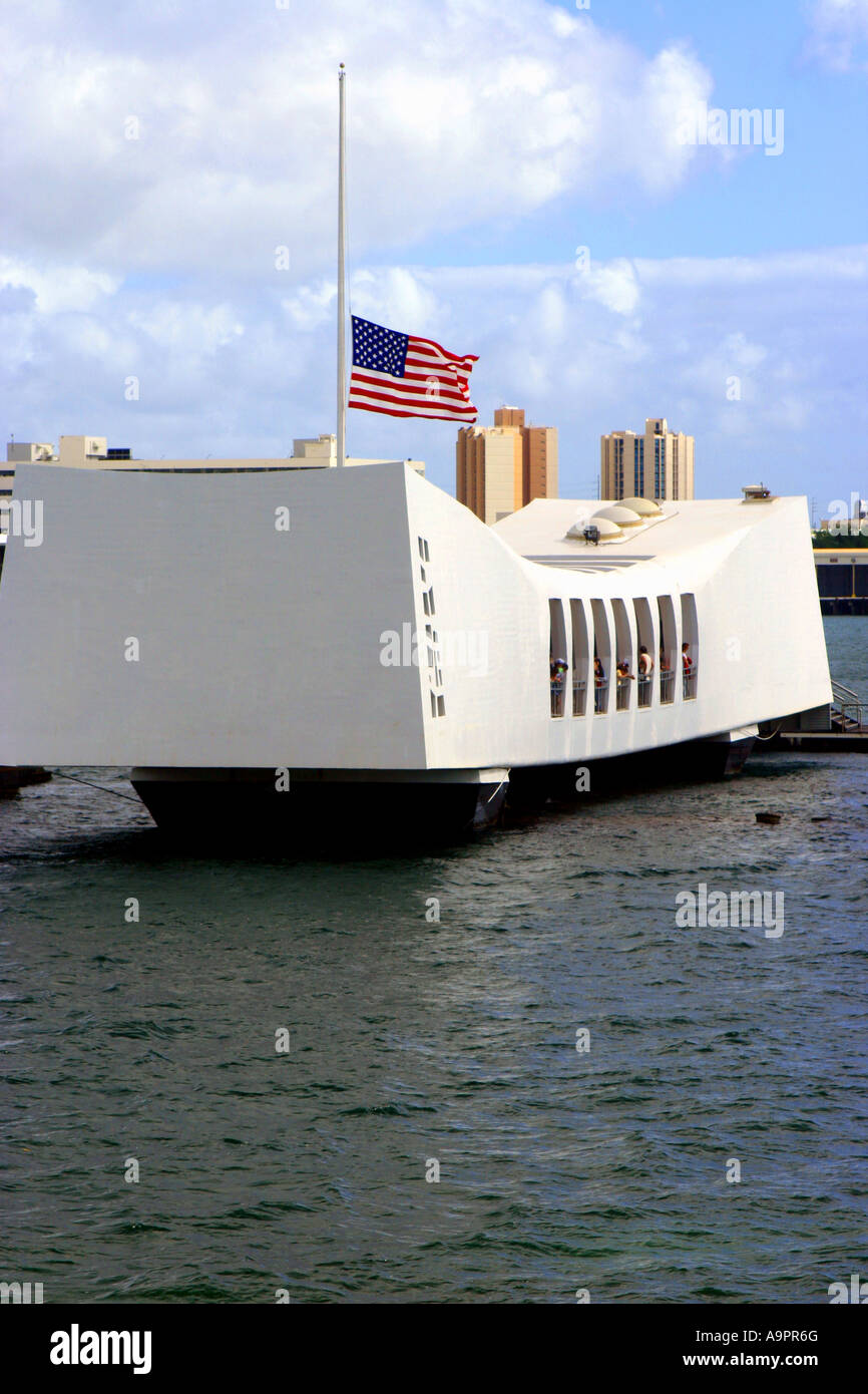 USS Arizona National Monument and cemetery Pearl Harbor Hawaii Stock ...