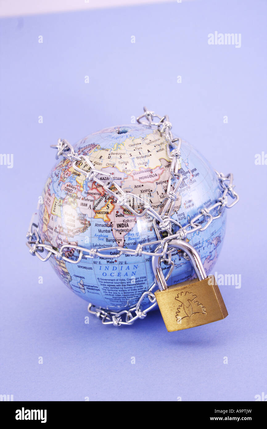 The earth locked in chains Stock Photo - Alamy