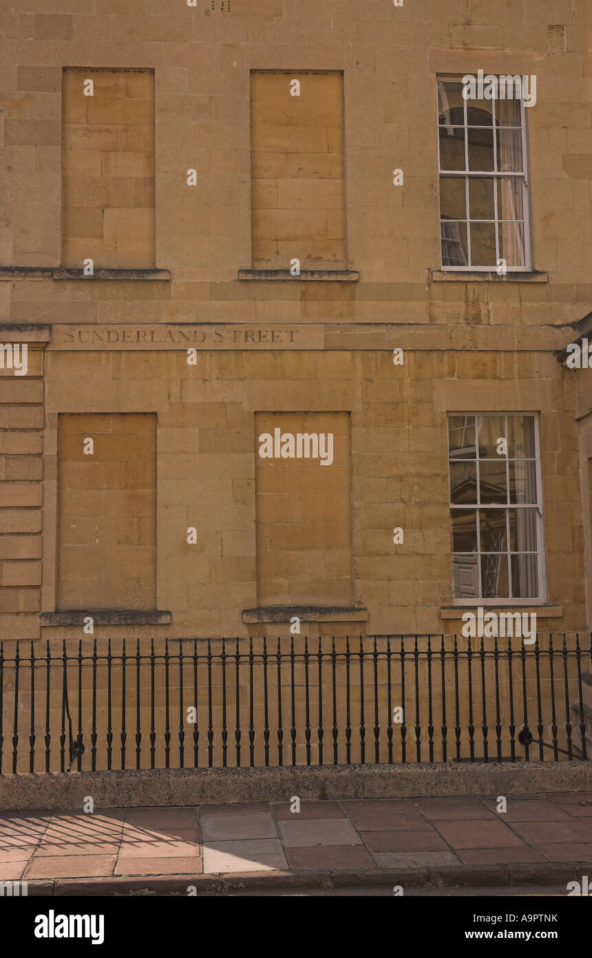 Example of a bricked up windows in Bath, England Stock Photo - Alamy