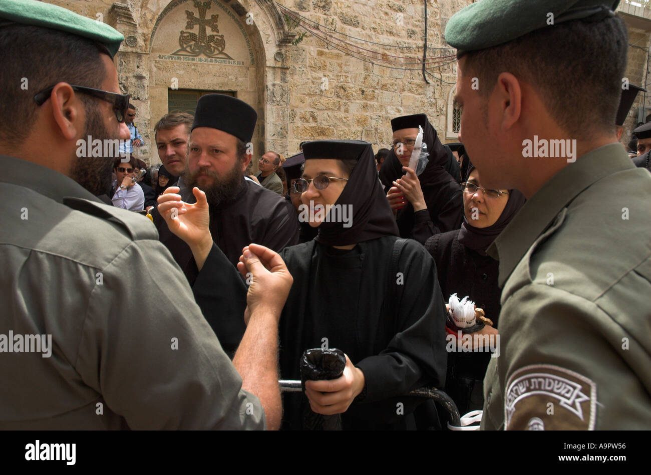 Israel Jerusalem old city holy sepulchre greek orthodox nones and ...
