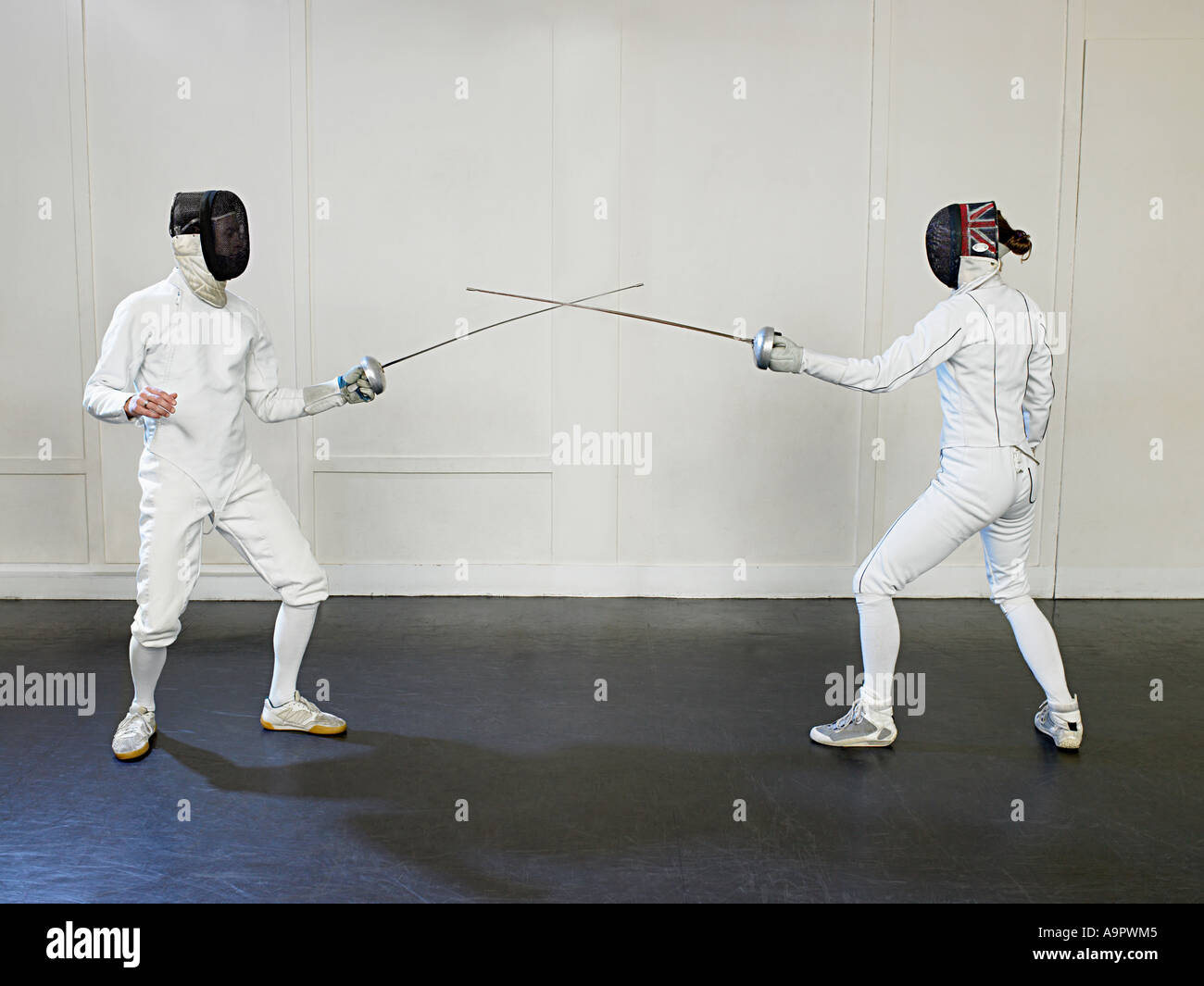 Female fencers hi-res stock photography and images - Alamy