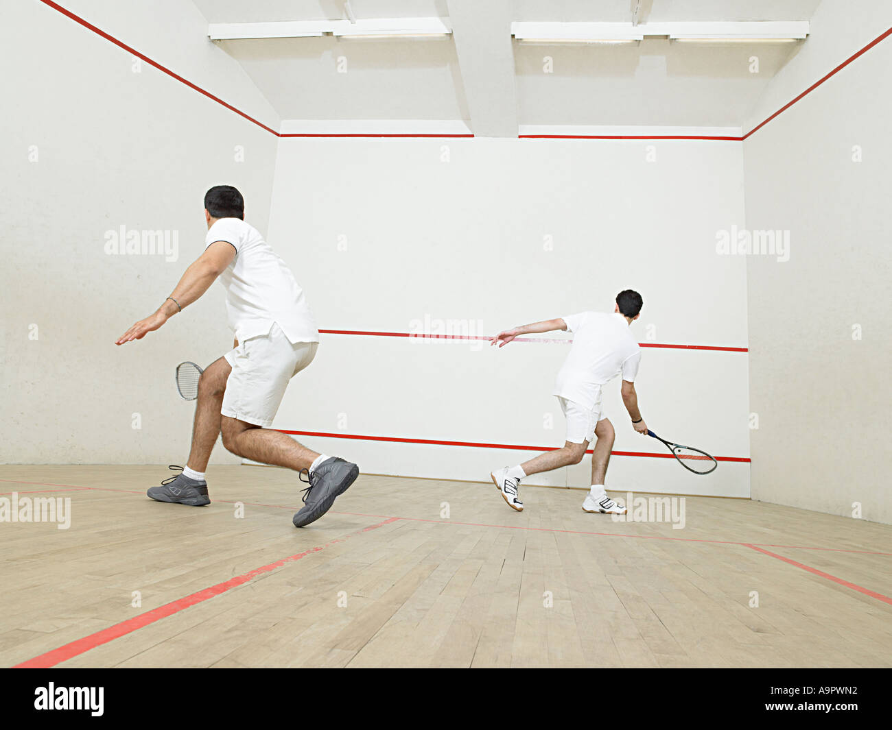 Men playing squash Stock Photo - Alamy