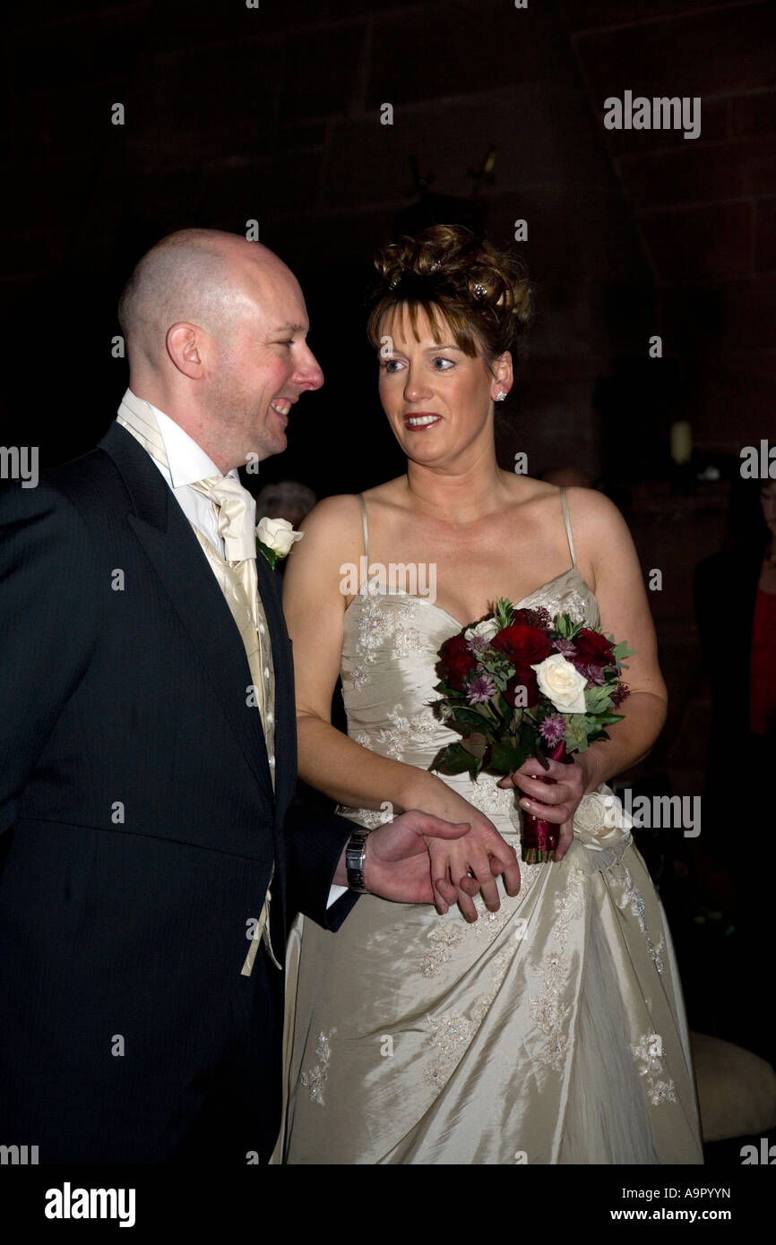 Bride and groom during the ceremony Stock Photo - Alamy