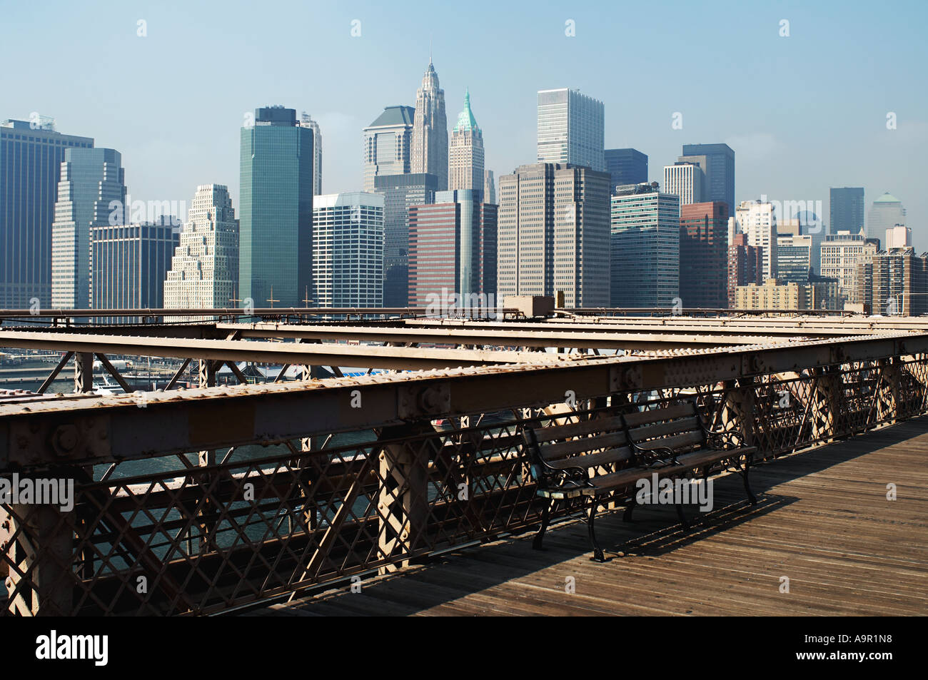 Manhattan bridge boardwalk Stock Photo - Alamy