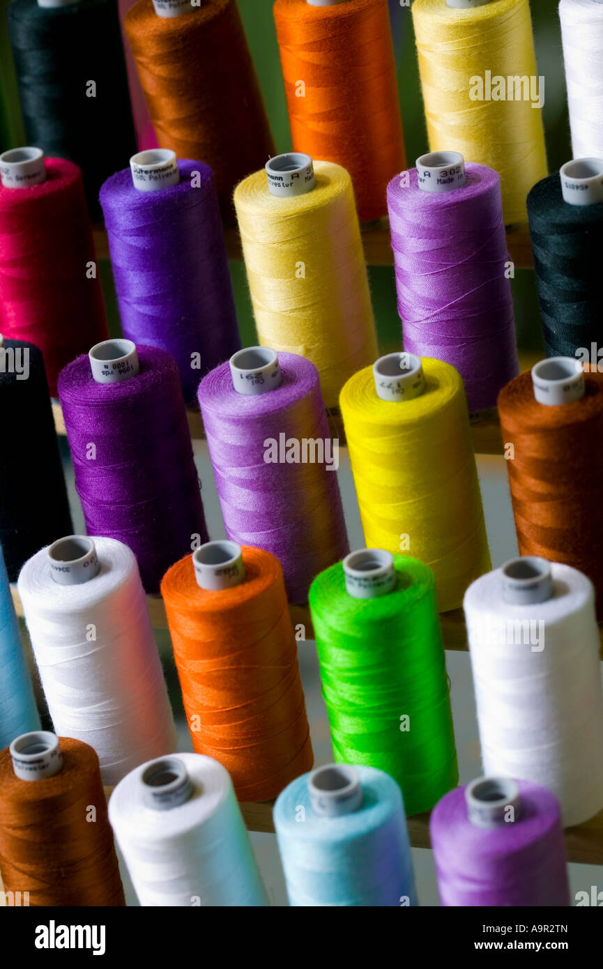 Spools of Thread Stock Photo - Alamy