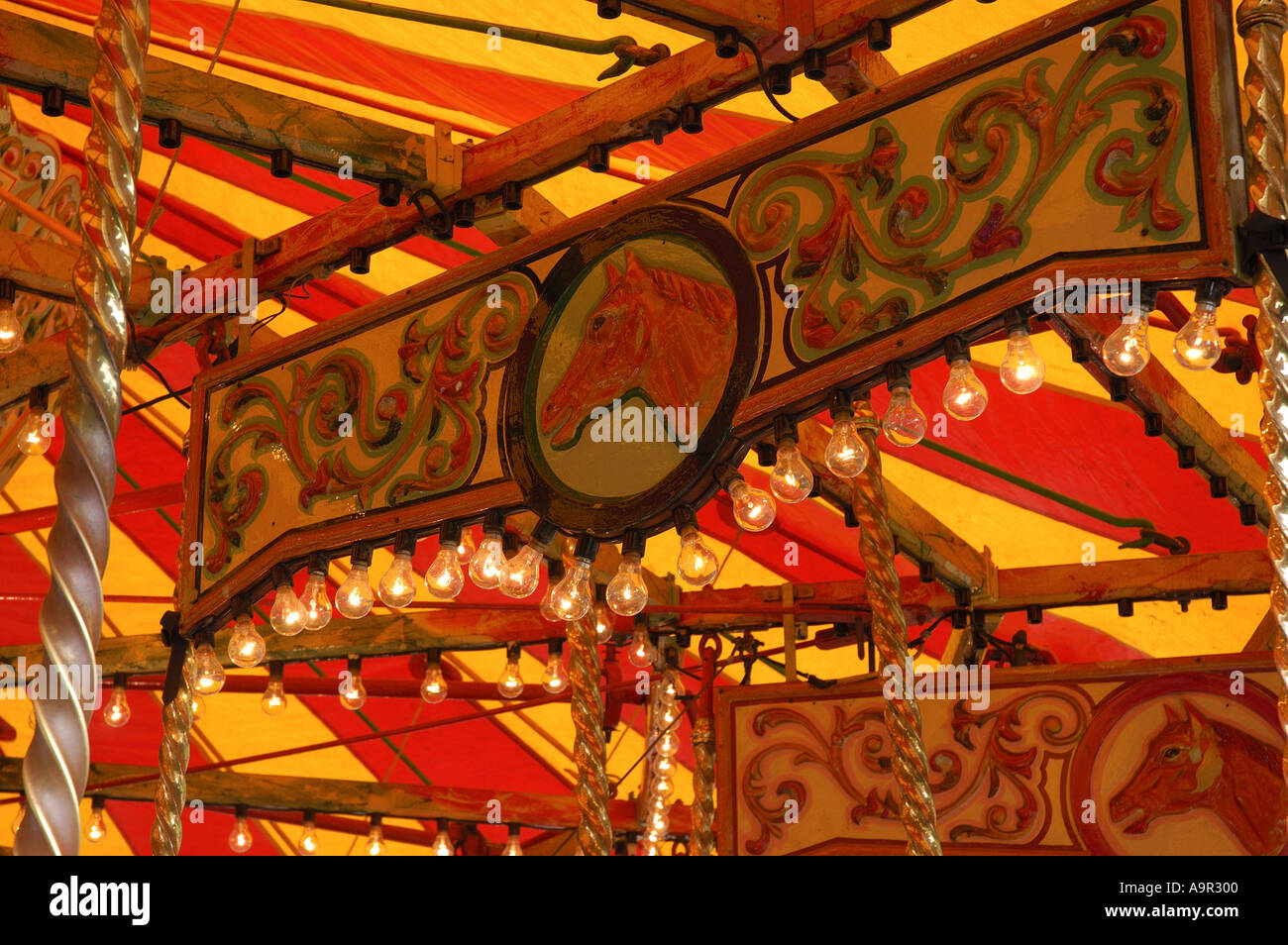 Close up of Carousel ride York North Yorkshire England UK United ...