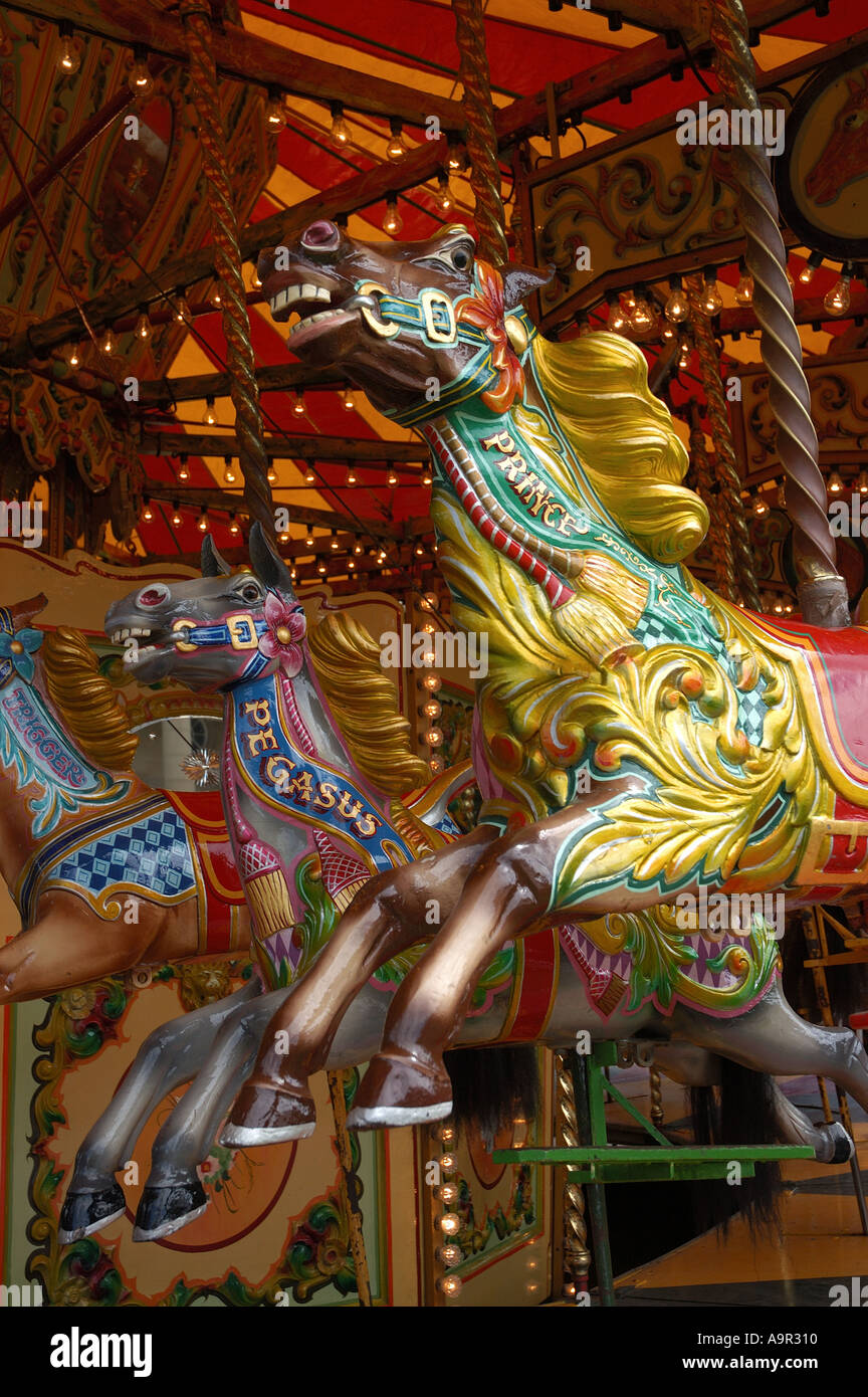Children fairground carousel horses hi-res stock photography and images ...