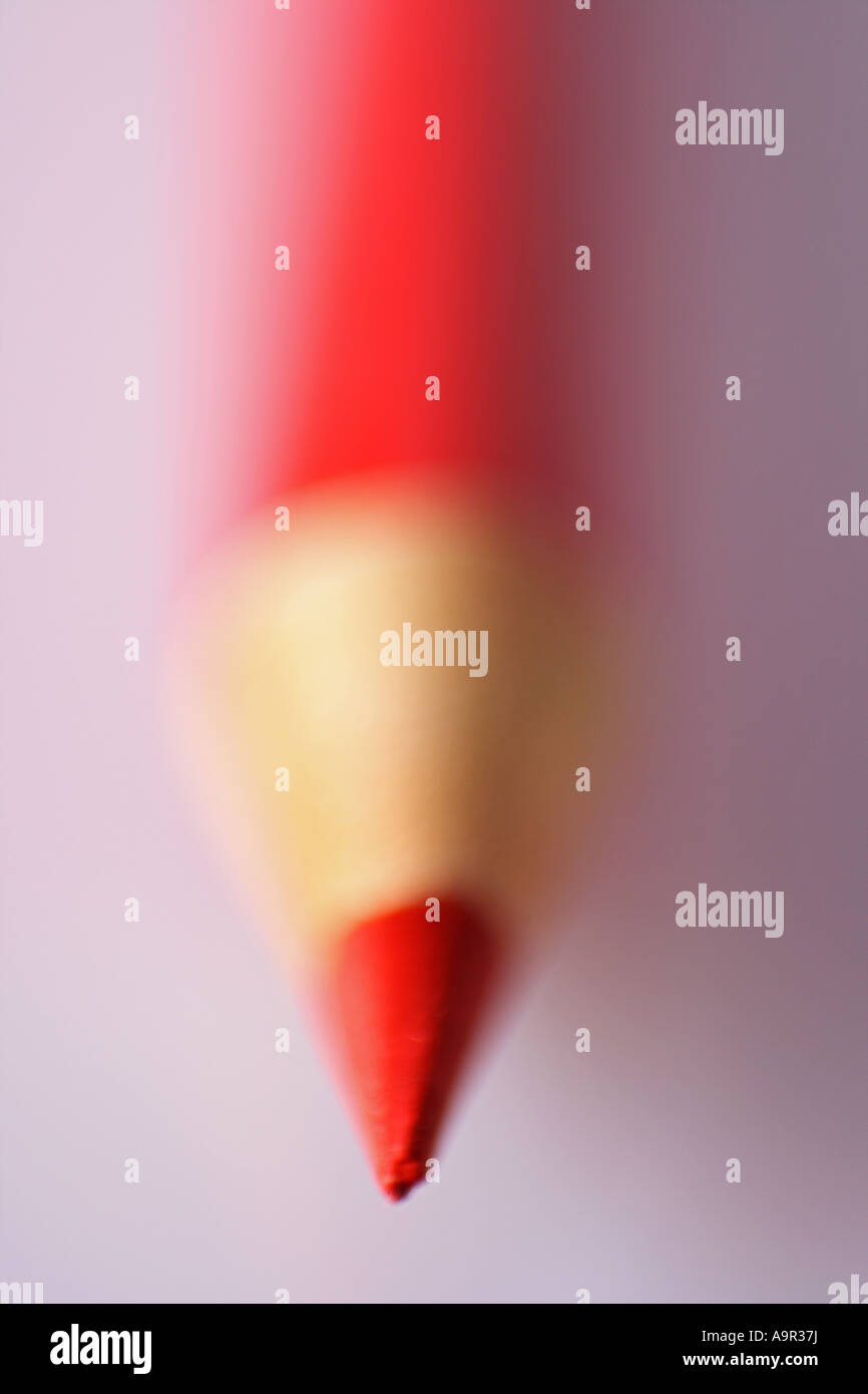 Extreme close up of a red colour pencil Stock Photo - Alamy
