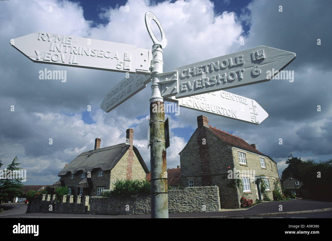 Yetminster Village Crossroads In North Dorset England UK Stock Photo ...