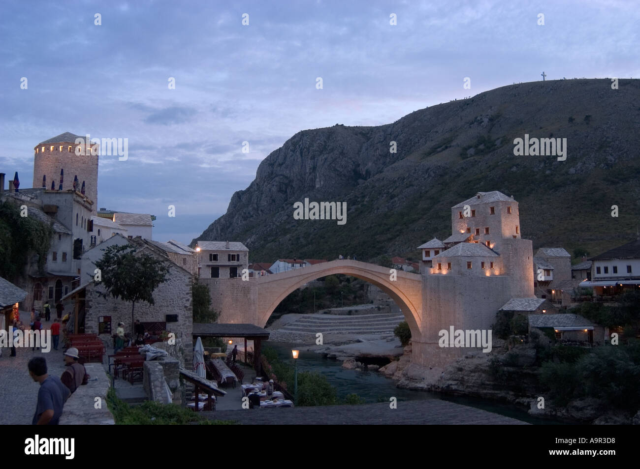 Rebuilt Old Town Bridge in Mostar Bosnia Stock Photo - Alamy