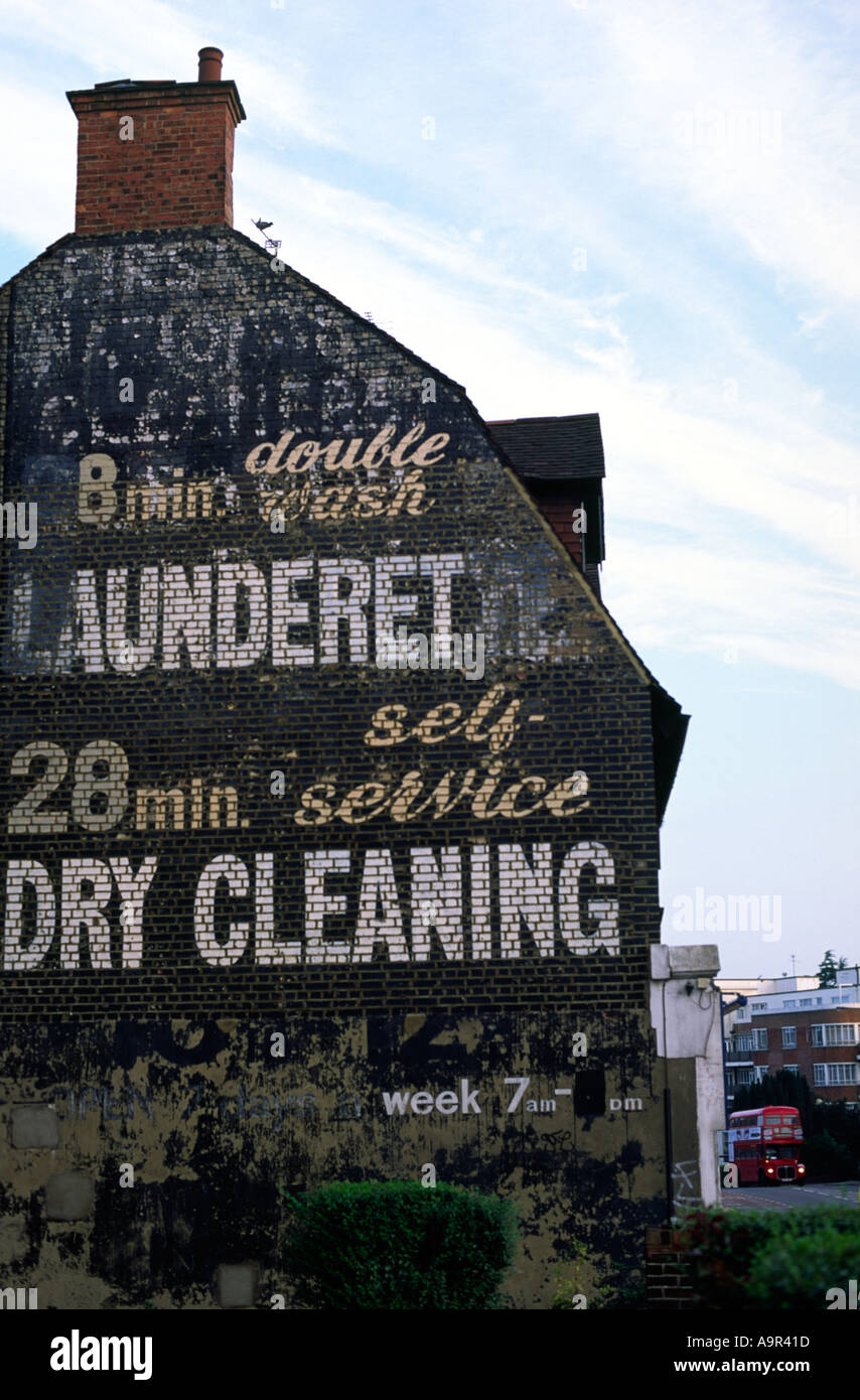 Old North London Painted Building Advertisement England UK Stock Photo ...
