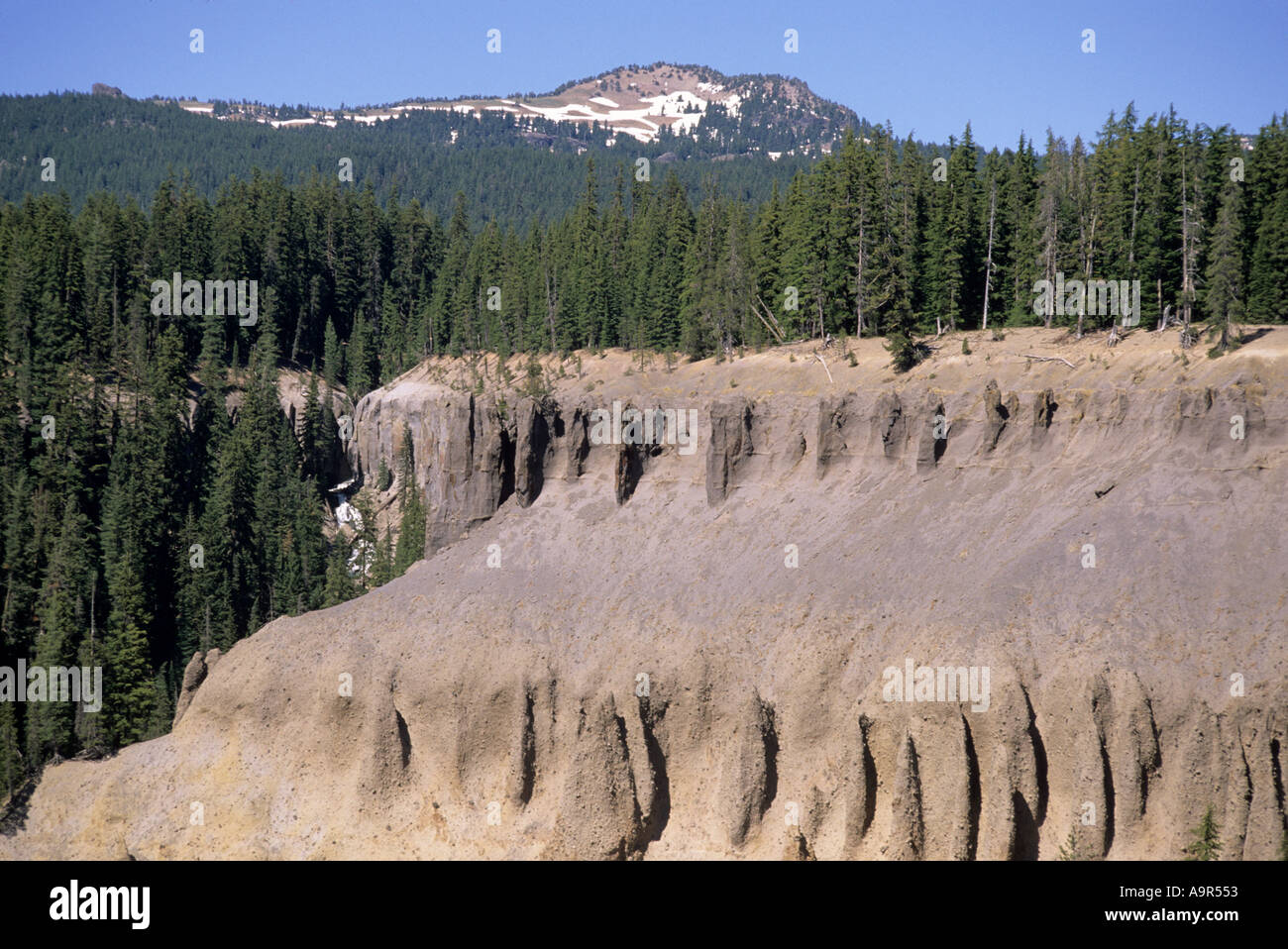 Crater Lake National Park, Oregon. Pinnacle formations near Crater Lake ...