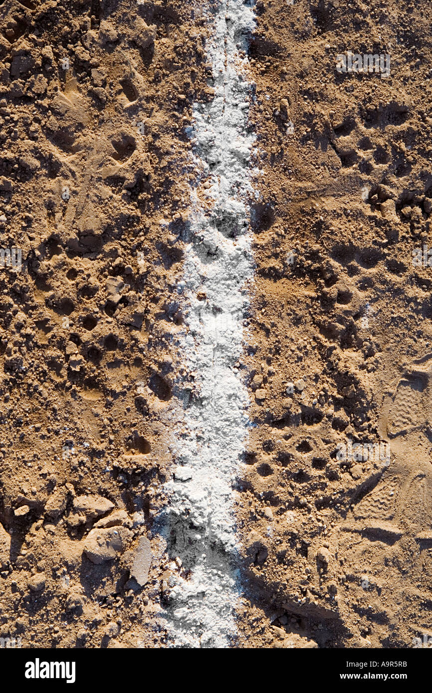Chalk line on a baseball field Stock Photo - Alamy
