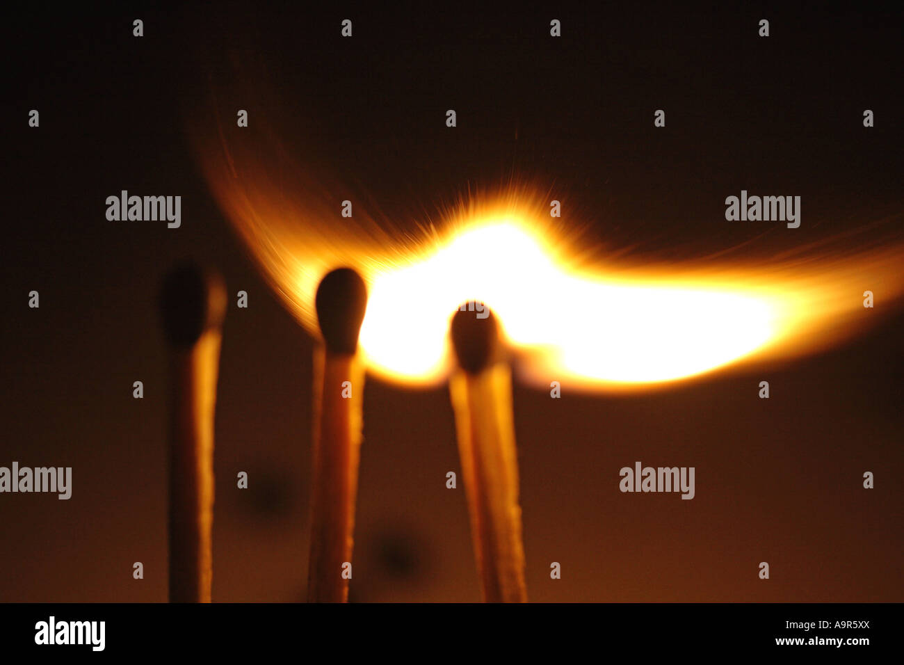 Close up of match sticks burning Stock Photo - Alamy