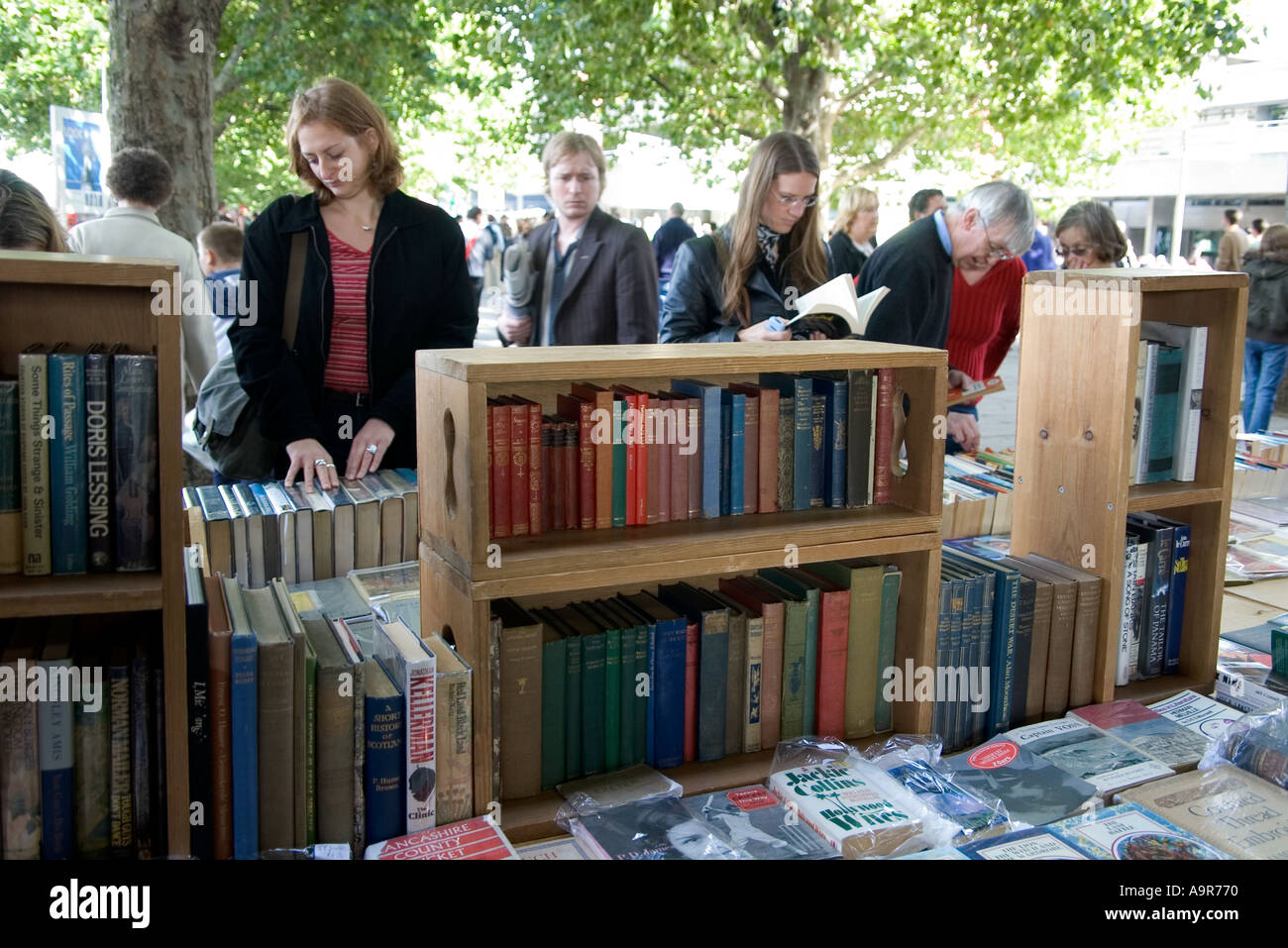 Book stalls on the South Bank in London Stock Photo - Alamy