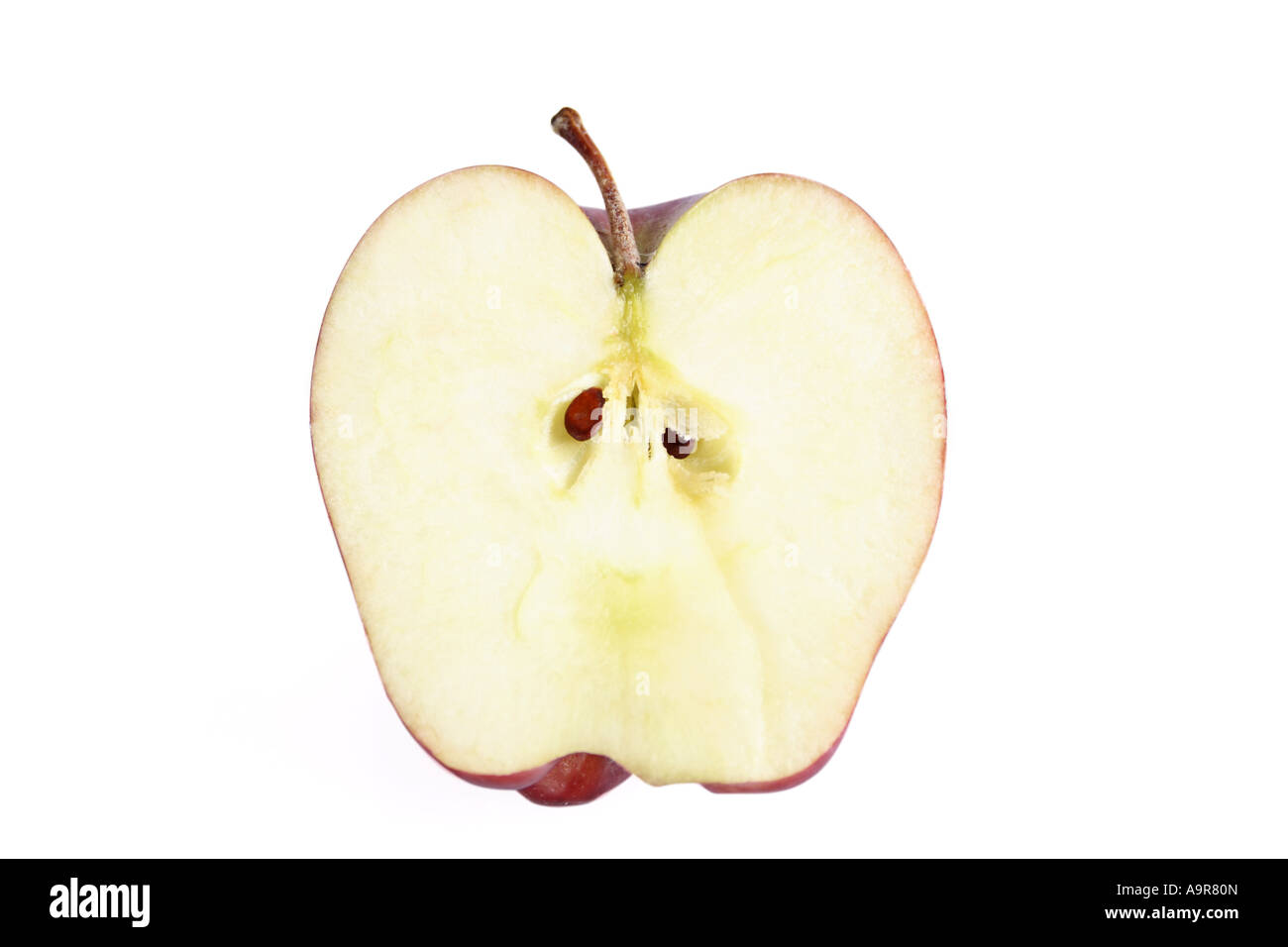A half cut apple Stock Photo - Alamy
