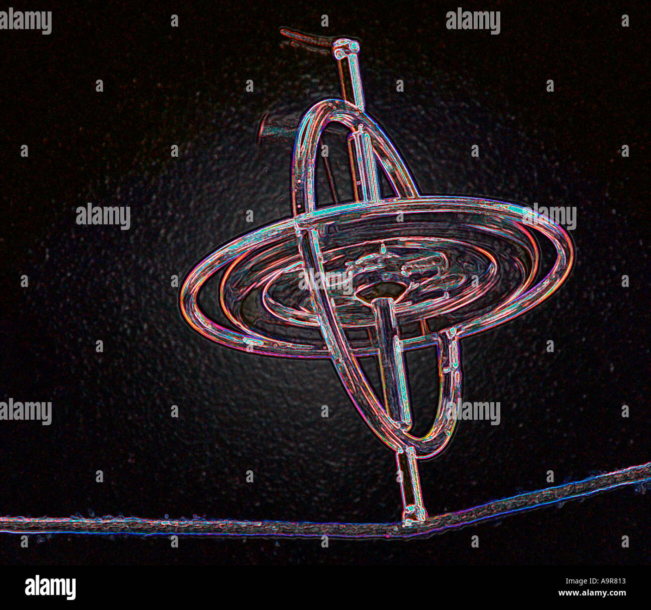 Gyroscope balancing on string hi-res stock photography and images - Alamy