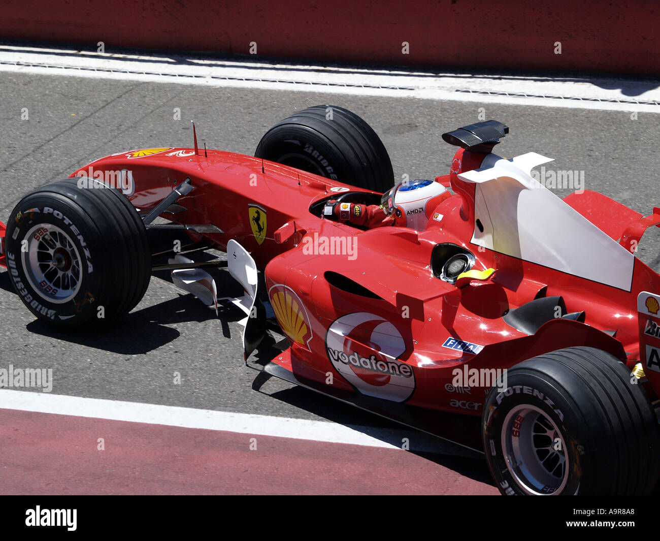 Ferrari Car Leaving the Pits Stock Photo - Alamy