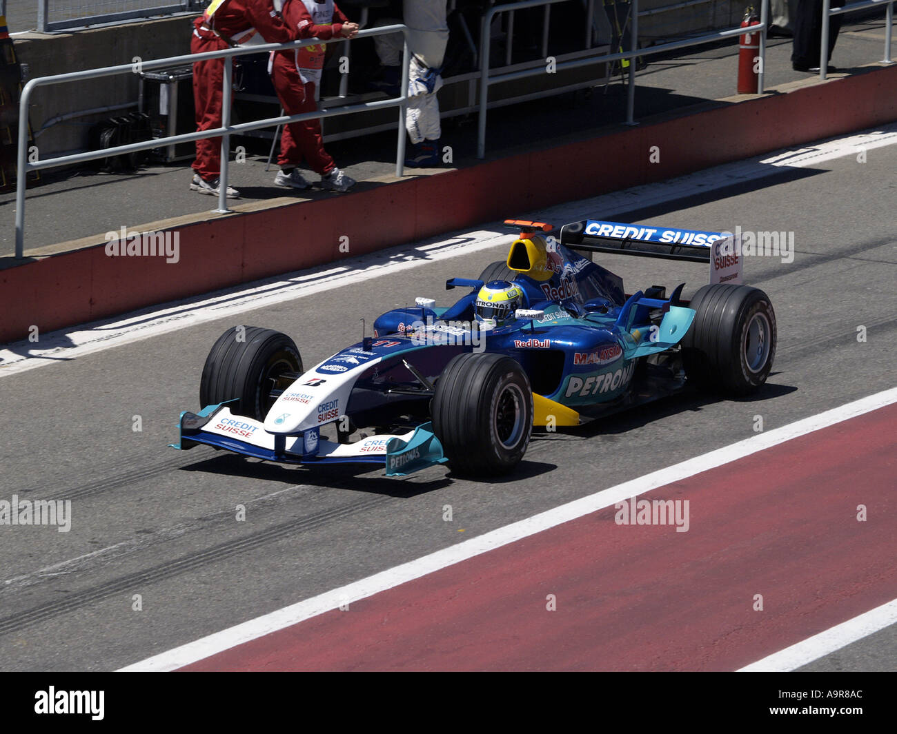 Sauber Car in the Pits Stock Photo - Alamy