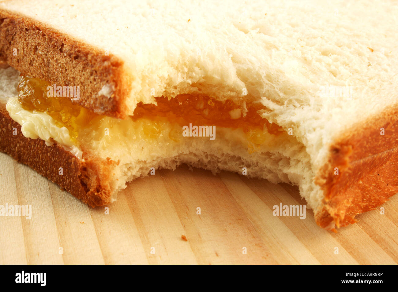 Close up of a bitten sandwich Stock Photo - Alamy