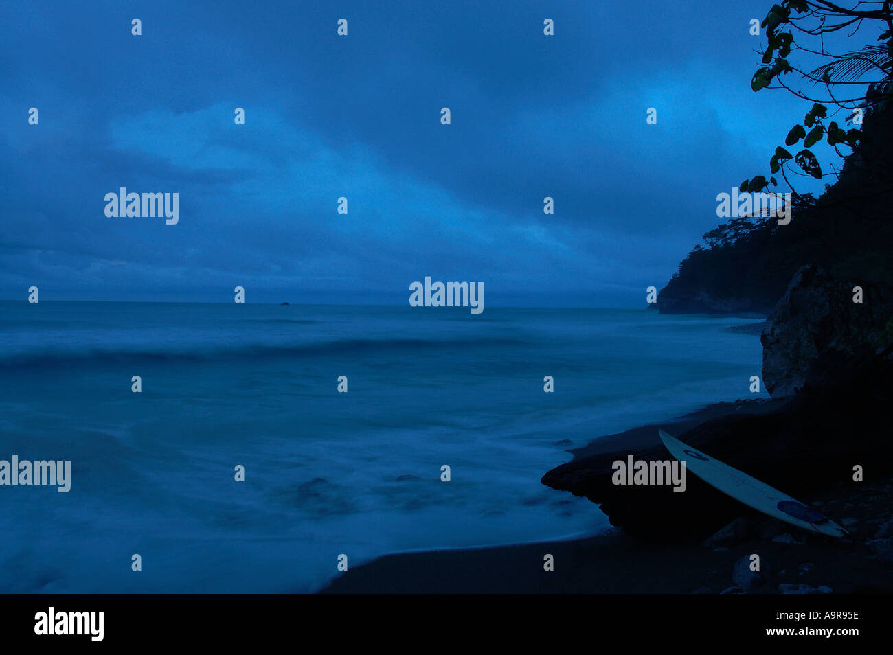 The Crack surf break Matapalo The Osa peninsula Costa Rica Stock Photo ...