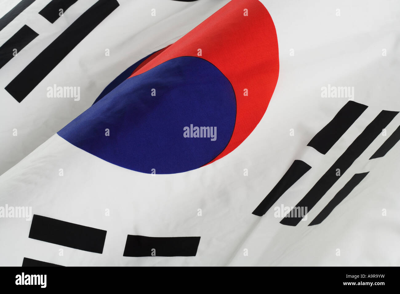 Close up of South Korean flag Stock Photo - Alamy