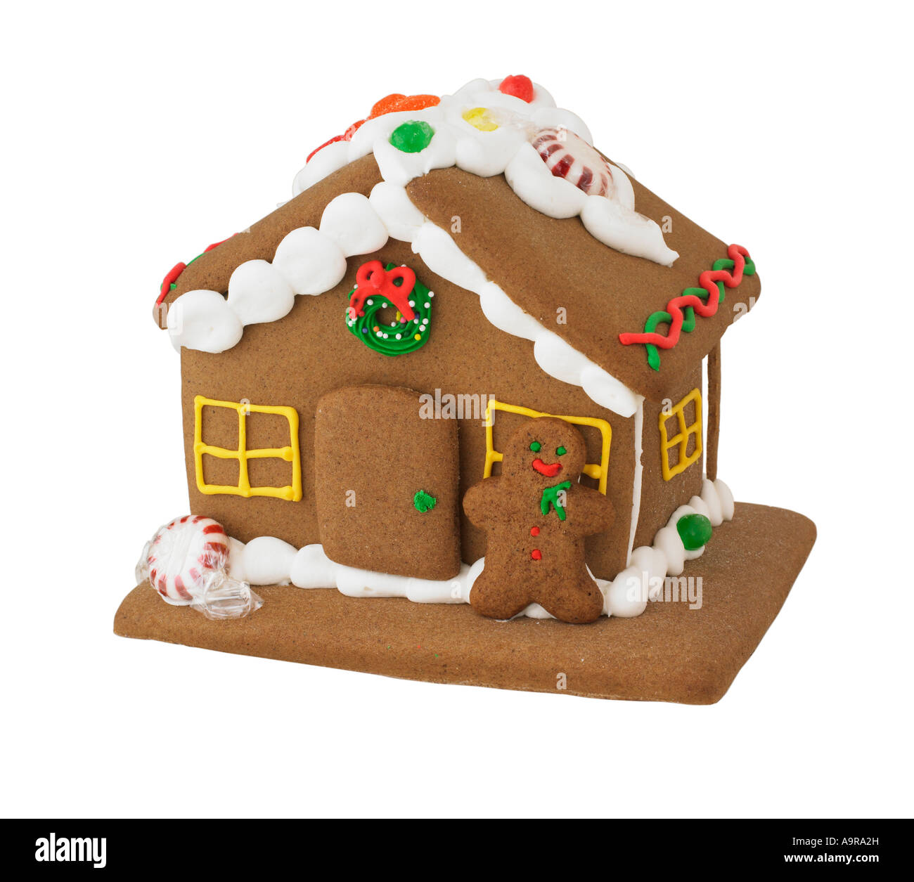 Decorated gingerbread house Stock Photo - Alamy