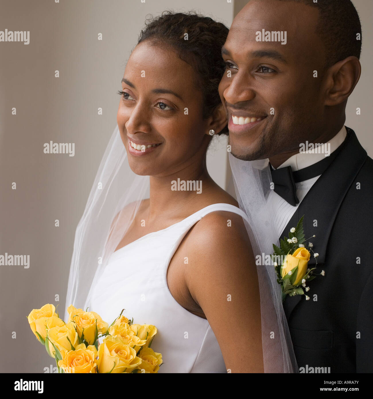 Smiling bride groom standing hi-res stock photography and images - Alamy