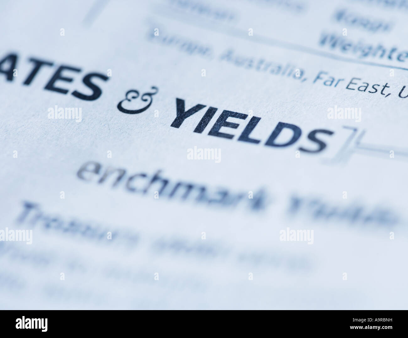 Close up of newspaper financial section Stock Photo - Alamy